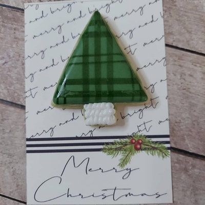 Christmas Printable Mini Cookie Card 3.5 X 5 Merry and Bright, Cookie ...
