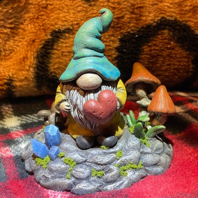 Creepy Skull Miniature. Handmade Polymer Clay and Resin Figurine. One ...