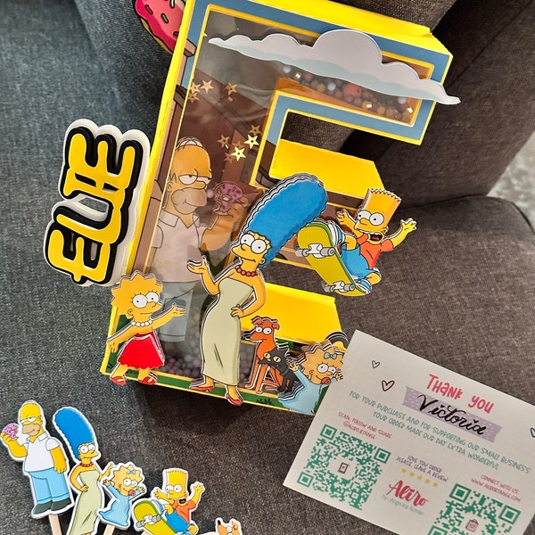 Simpsons Letter 3D the Simpsons, the Simpsons 3D Letter Shaker, the ...