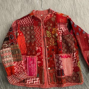 Patchwork Jacket, Indian Cotton Handmade Winter Jacket,hand Stitched ...