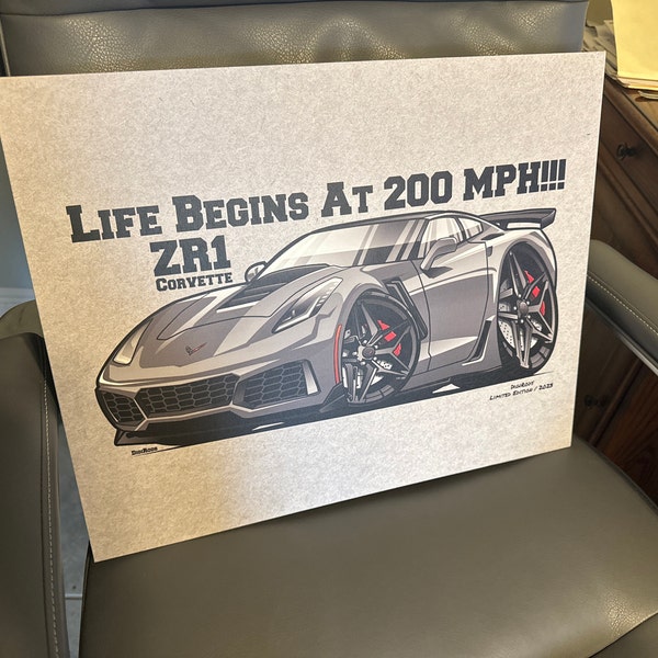 Corvette C4 Convertible Model Digirods Cartoon Car Short or Long Sleeve ...