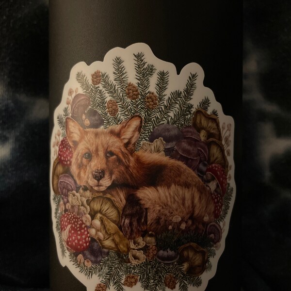 Fig the Fox Weatherproof Sticker - Etsy