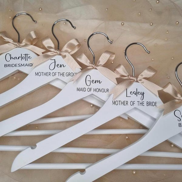 Personalised Wedding Hangers | Bride & Bridesmaid Hanger | Bridal Party ...