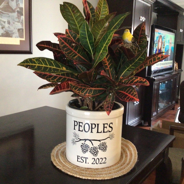 Personalized 2 Gallon Crock Pot 4 Colors Available - Etsy