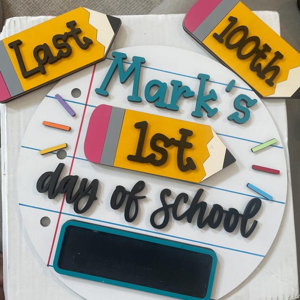 Interchangeable | Back to School Sign | 1st Day Last Day of School Prop ...