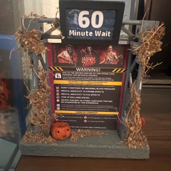 HHN House Entrance Portal Wait Sign Ornament Inspired by - Halloween ...