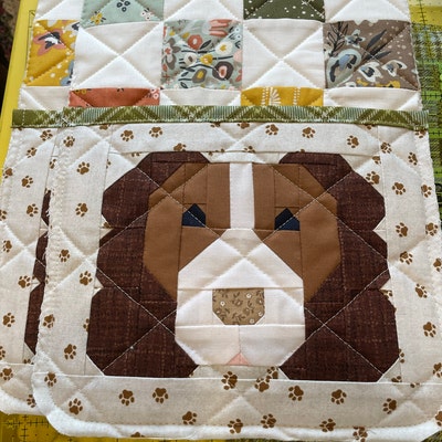 Pit Bull Terrier Dog Puppy Quilt Block PDF Pattern includes ...