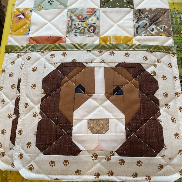 English Springer Spaniel Dog Puppy Quilt Block PDF Pattern - Includes ...