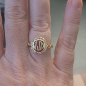 Sterling Silver Monogram Stackable Ring, Sterling Silver Stackable Rings, Sterling Silver Sara ...