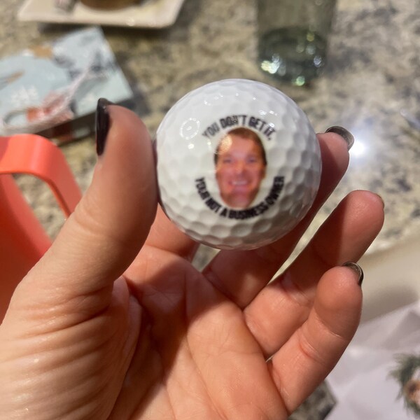 Golf Ball With Face on It, Your Face on Golf Ball, Custom Image Golf ...