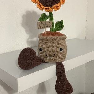 Crochet Sunflower in a Pot PATTERN Amigurumi Crochet - Etsy
