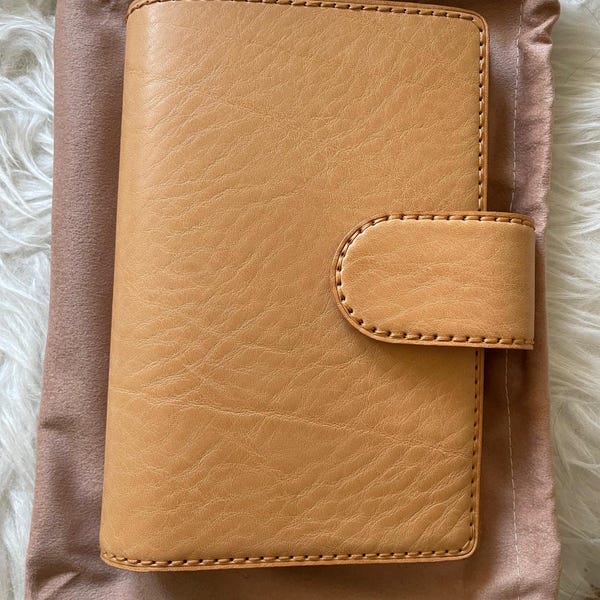 A7, Pocket 6 Rings Leather Binder, Filofax Pocket Planner, Veg Tan ...