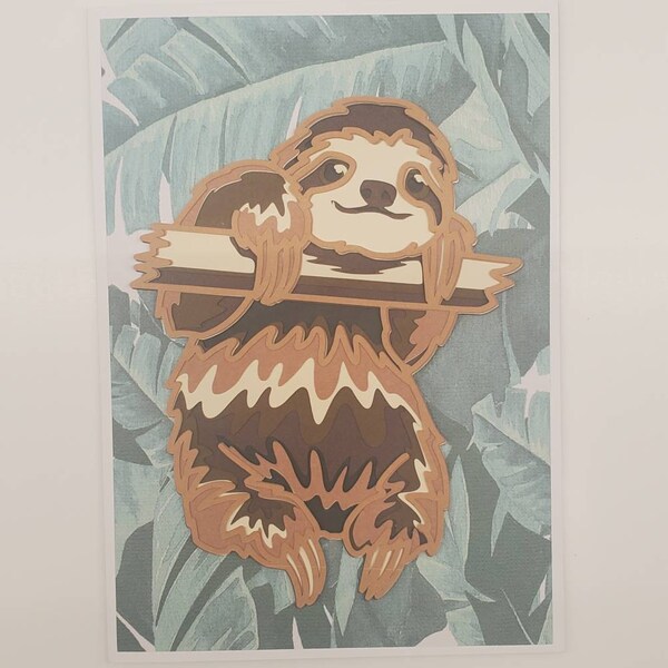 Sloth Multilayer 3D SVG/ Sloth 3D Mandala/ Sloth Paper Cut/ Plywood Cut 3D Mandala/ Sloth ...