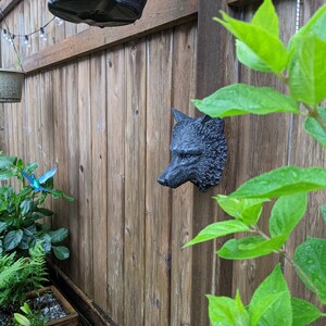 Concrete Wolf Face 11 In. 28 Cm Wolf Head Wall Mount Cast | Etsy