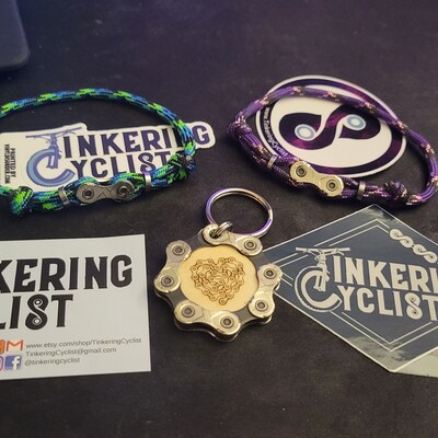 Race Medals W/ Upcycled Bike Chain, Laser Cut Wood, Bicycle Awards ...