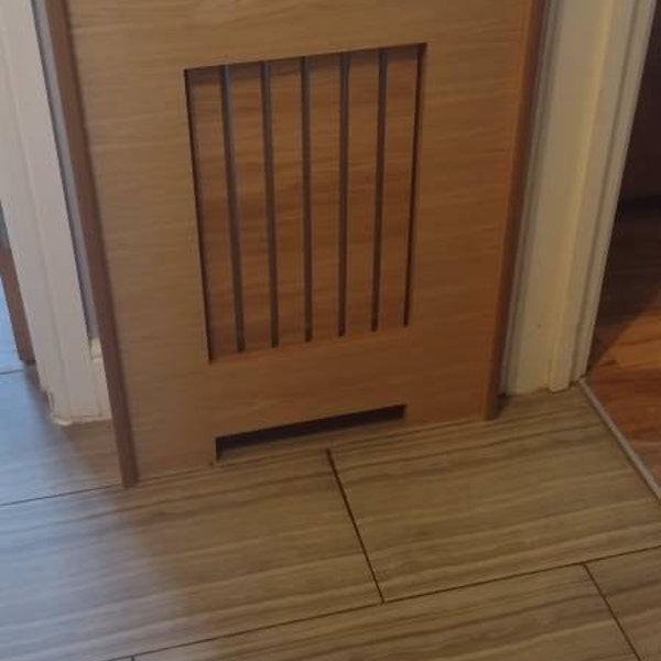 Bespoke Extra Large Oak Veneer Radiator Cover With Vertical Slats - Etsy UK