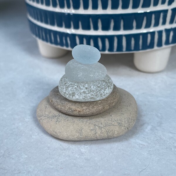 Robin Sea Glass & Pebble Art 5 X 5 Inches, Framed Beach Glass and Stone ...