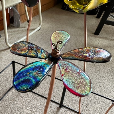 Flower Chime Stake Garden Art - Etsy