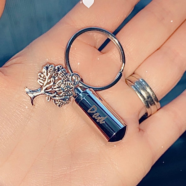 Cremation Keychain for Ashes, Personalized Cremation Urn Keychain, Loss ...