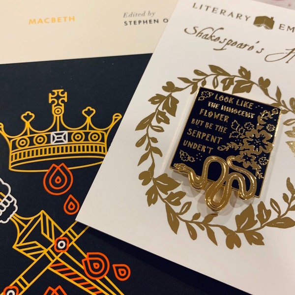 Lady Macbeth Enamel Pin - Shakespeare's Heroines Collection - Book ...