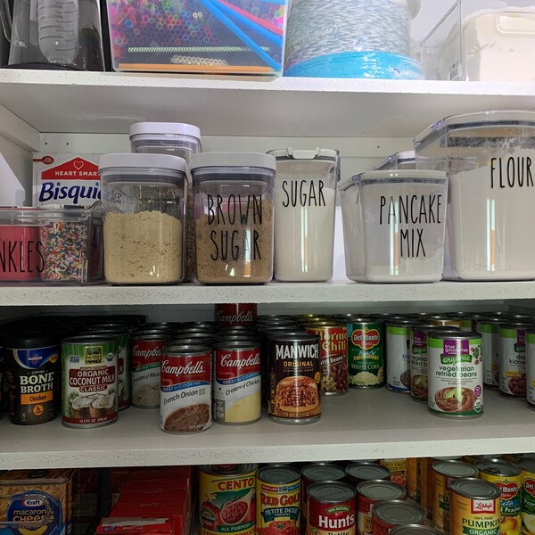 Kitchen Canister Labels Pantry Container Decals Kitchen Organization ...