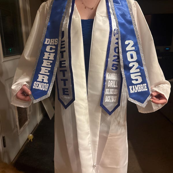 60 Inch 2026 Senior Night Graduation CHEER Stole (optional Bow) - Add ...