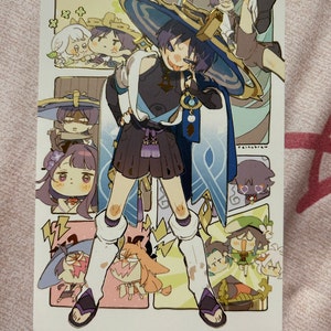 Wanderer genshin Impact 4x6 Mini Print, 11x17 Poster - Etsy