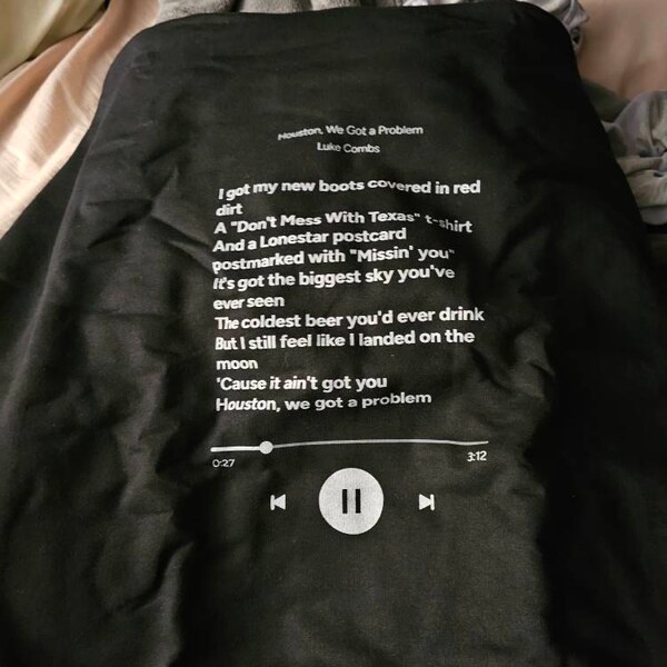 Personalized Song Unisex T-shirt, Customized Music Player Style Song ...