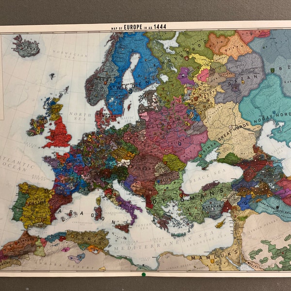 Detailed History Map of Teutonic Order 1422 - Etsy