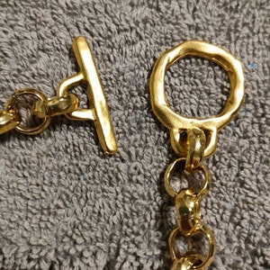 Large Hammered Rolo Chain, Thick Chunky Gold Chain by the Foot, Carson ...