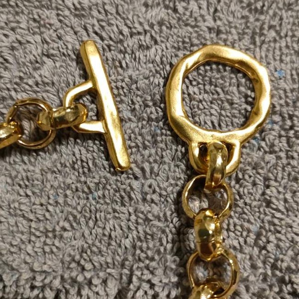 Large Hammered Rolo Chain, Thick Chunky Gold Chain by the Foot, Carson ...