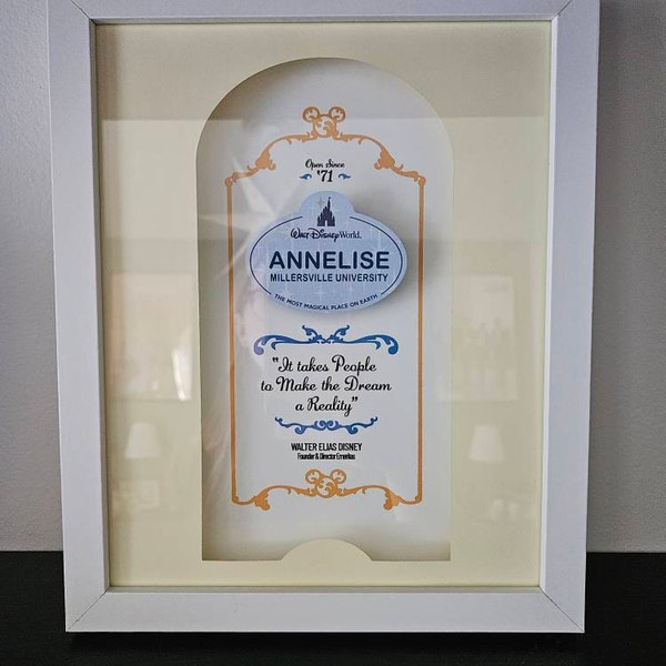 Cast Member Name Tag Shadow Box, Name Tag Frame, DCP Graduation Gift ...
