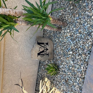 Personalized Monogram Name Rock Engraved Stone Custom Personalized ...