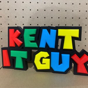 Custom Mario Style Name Plate Personalised Desk Sign Boy - Etsy