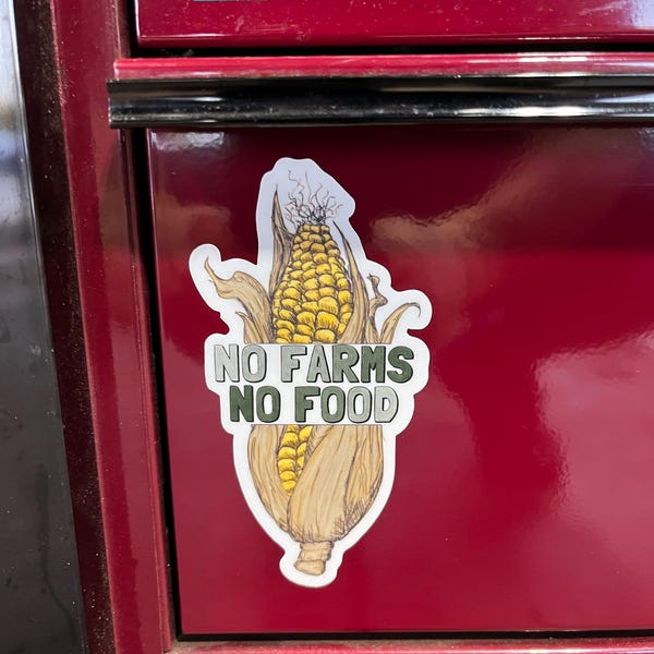 No Farms No Food Color, Sticker, Decal, Bumper Sticker - Etsy