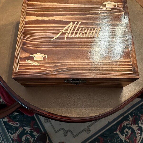 USMC Memory Box for Marines and Veterans, A Large Wooden Box ...