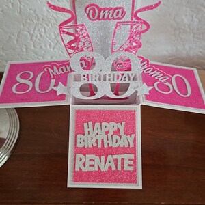 Personalised 30th Birthday Card Pop up in a Box Unique Greeting Card ...
