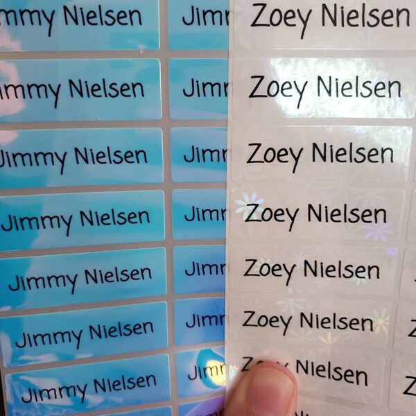 Baby Name Labels Personalize Kid Sticker, Waterproof Name Label ...