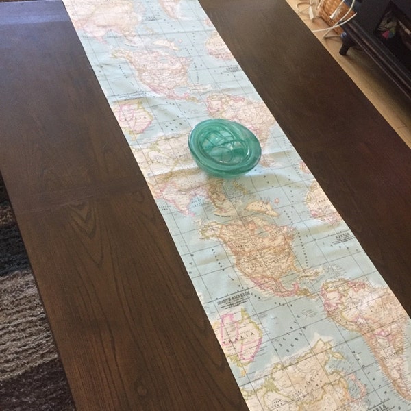 World Map Fabric, Map Fabric, World Fabric, Blue Fabric, Fat Quarter ...