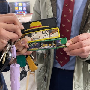 Anime Embroidered Jet Tag Keychain - Etsy