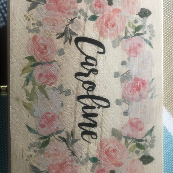 Flower Girl or Bridesmaids Gift Box Jewelry Box Personalized Name ...