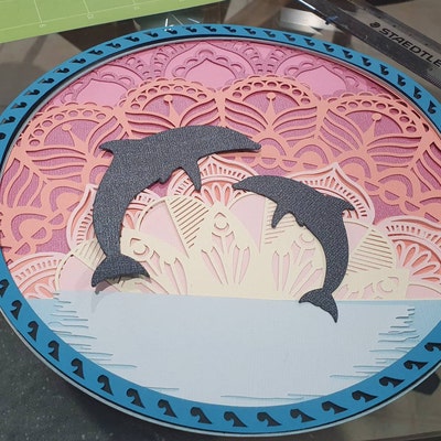 3D Beach Mandala SVG, 3D Mandala SVG, Layered Mandala SVG, Beach Svg ...