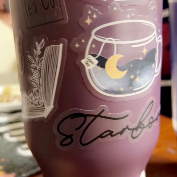 Celes-tea Celestial Tea Cup Waterproof Sticker | Galaxy Kindle and ...