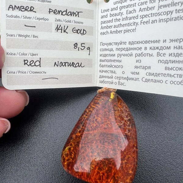Stunning Natural Honey Amber With Fossil Inclusions, Natural Baltic ...