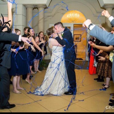100 Hand Rolled Wedding Ceremony / Reception Exit Sendoff Streamers ...