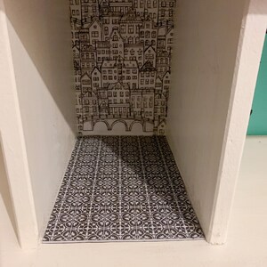 1/12 Cement Tile Effect Dollhouse Miniature Printable Download 8.5 X 11 ...