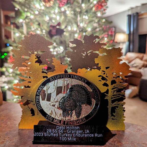 Personalized Forest Trail Running Buckle Display, Ultra Marathon Buckle ...