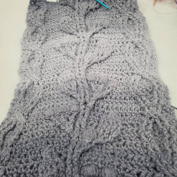 Crochet Pattern Bridgerton Capelet Cable Braided Cape Wrap Crochet ...