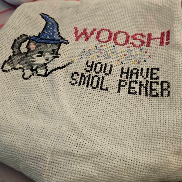 Woosh! You Have Smol Pener Kitty Cat Meme Subversive Cross Stitch ...