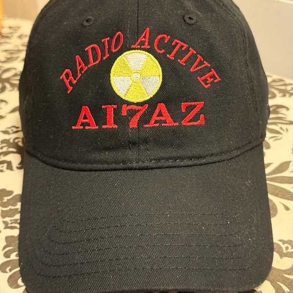 Custom Embroidered Hats / Caps, "ham RADIO Hat" With Radio Active and ...